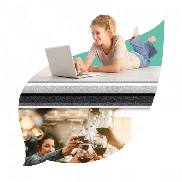 Coated and suspended ceiling acoustic solutions | ISOLGOMMA